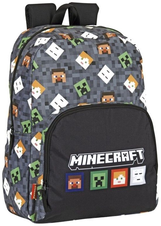 Sac à dos Minecraft – 43 cm | Sous licence officielle | Cartable avec ...