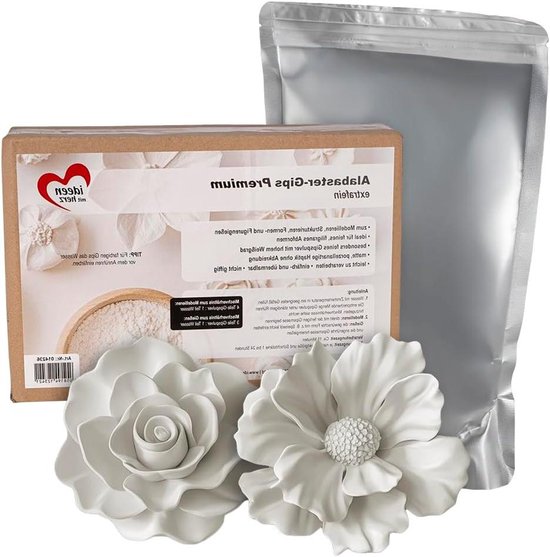 Alabaster-Gips Premium | extra fijn gips | modelleergips om te gieten ...