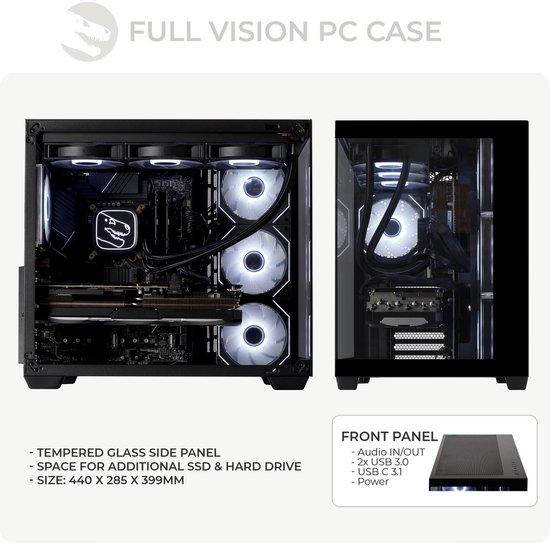 Sedatech Pro Gaming PC Waterkoeling Maxi Vision • Intel i5-12400F 6x 2 ...