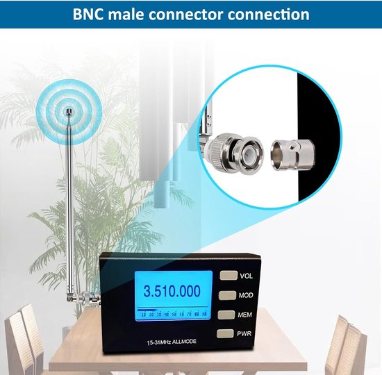 2 Stuks 100cm 7 Secties Telescopische Antenne met BNC Connector voor TV Radio DAB... | bol