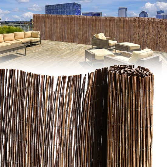 Wilgenmat 120 x 500cm ( HxB) Wilgenmatten wilgenrol tuinscherm ...