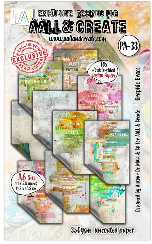 Aall & Create Design Paper A6 - Graphic Grace | bol