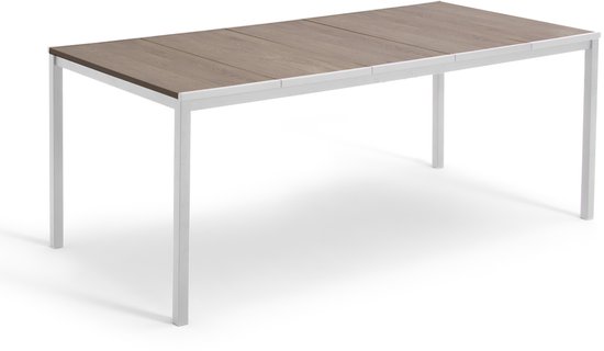Keter Signature Porto Tafel - 200x95x75cm - Ashwood/Wit onderstel | bol