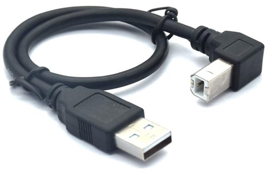USB naar Printer Adapter Kabel 1,5 M - 90 Graden USB A naar B Plug ...