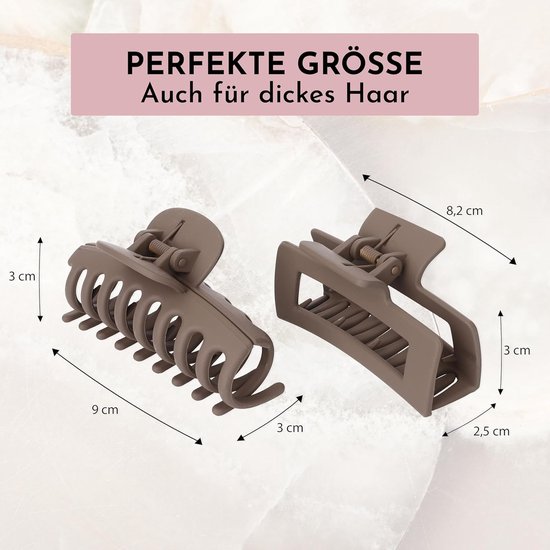 Famanu Haarklemmen set van 12 incl. haarelastiekjes - grote haarklemmen ...