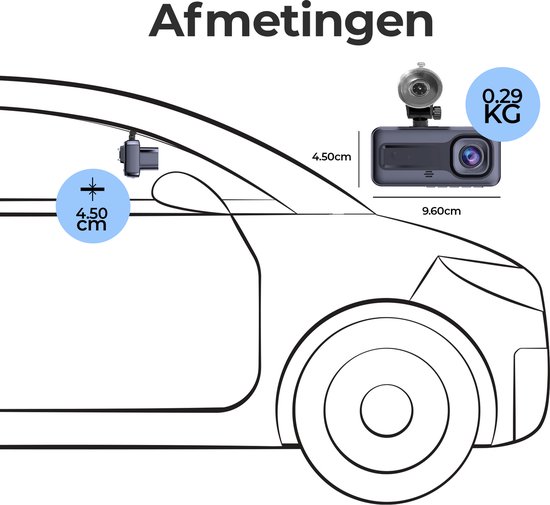 Denver Dashcam - Dashcam voor Auto - Voor- en Cabin Camera - Full HD ...