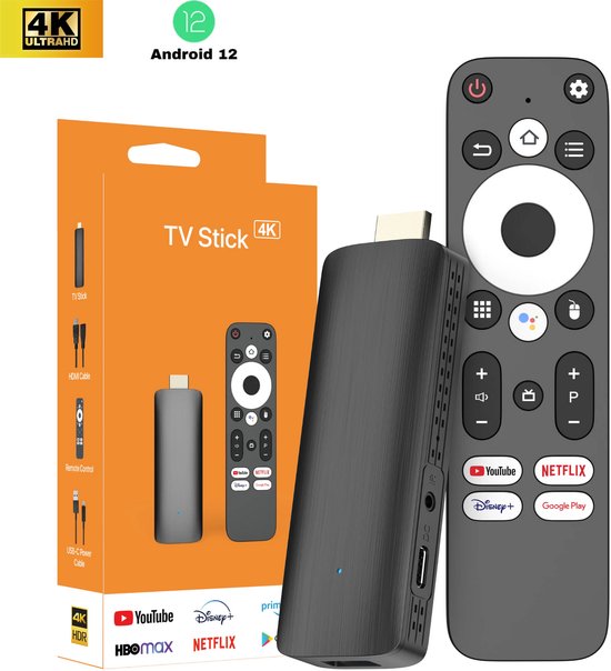 Android 12 TV Stick Chromecast 4K Voor TV - Mediastreamer - Streaming ...