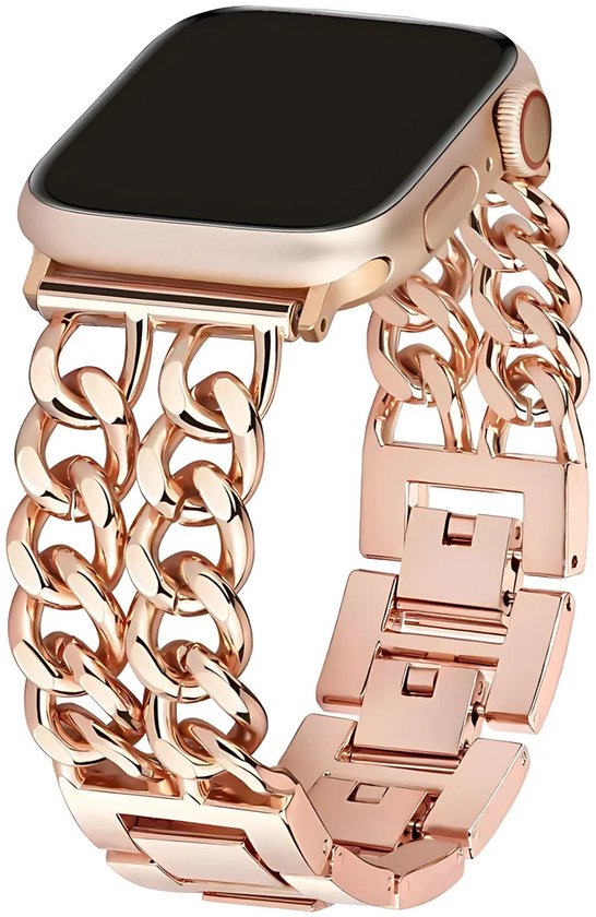 Innerlight® Lara - Gevlochten Stalen band geschikt voor Apple watch - 42/44/45/46/49mm... | bol