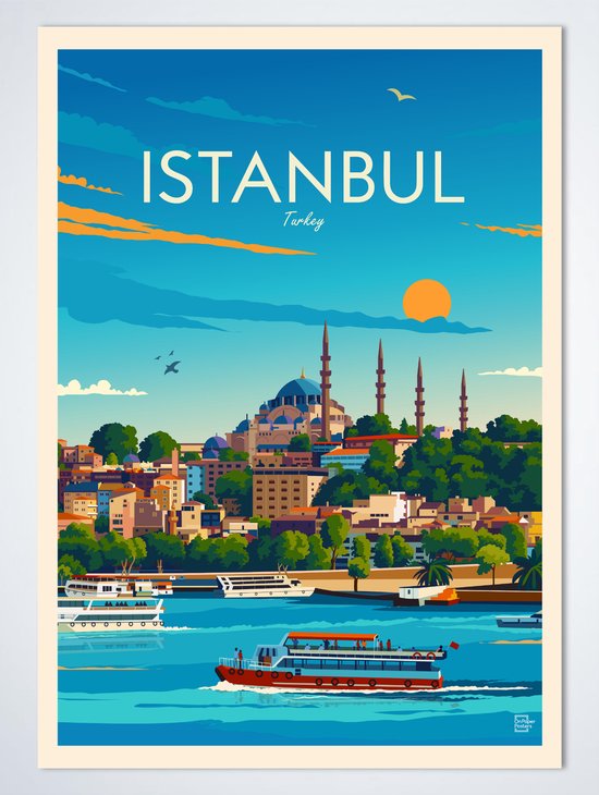 Istanbul Poster - Stadsposter B2 Formaat (50 x 70 cm) | Kinderkamer ...