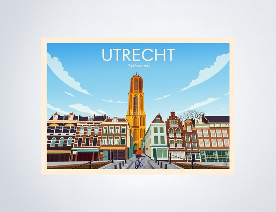 Utrecht Poster Landschap 50 x 70 cm (B2) - Steden Poster - Domtoren | bol