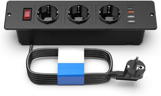 BOG Verzonken Stekkerdoos - Inbouw Tafelstopcontact met USB-C PD 20W ...