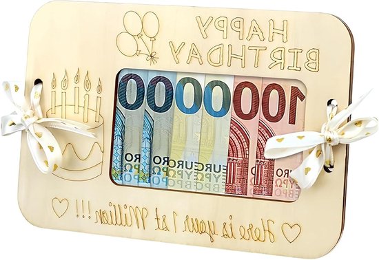 Origineel en grappig geldgeschenk van hout - Geldkaart als cadeau ...