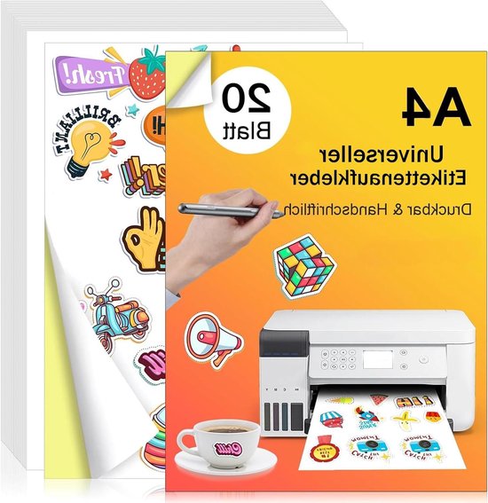Stickerpapier om te bedrukken - A4 formaat - Zelf printen ...