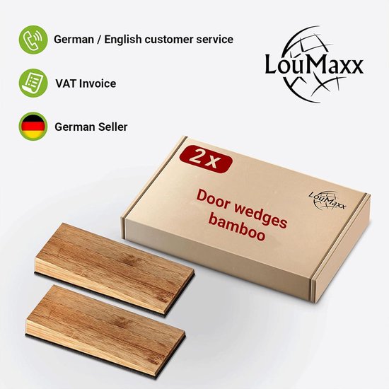 Deurstopper wig van bamboe - vloer hout - natuurlijke houten wiggen | bol