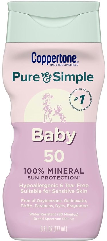Coppertone Pure and Simple Baby Sunscreen SPF 50 | bol