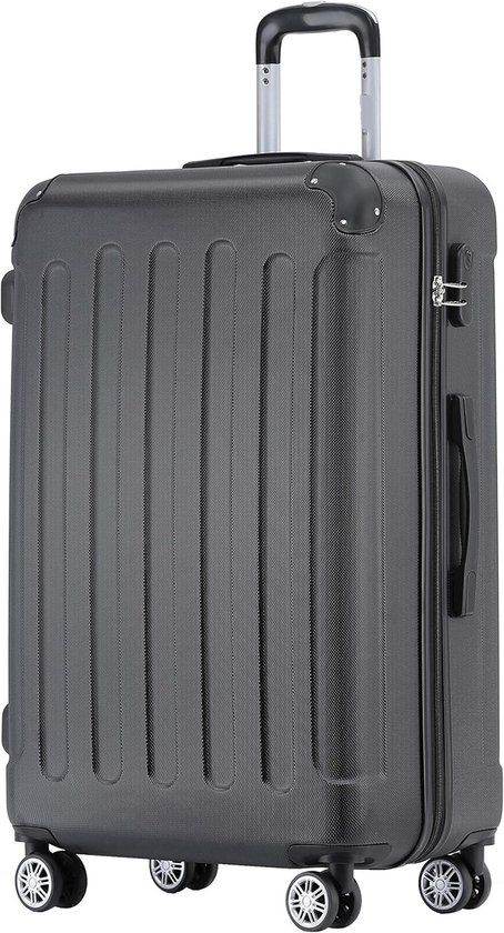 S&Dshopline® Reiskoffer met dubbele wieltjes, trolley, hard shell ...