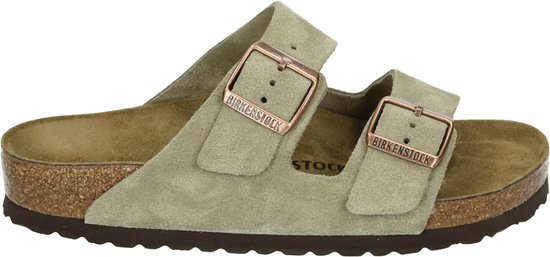 Birkenstock ARIZONA SUEDE LEATHER - Dames slippers - Kleur: Taupe - Maat: 42 | bol