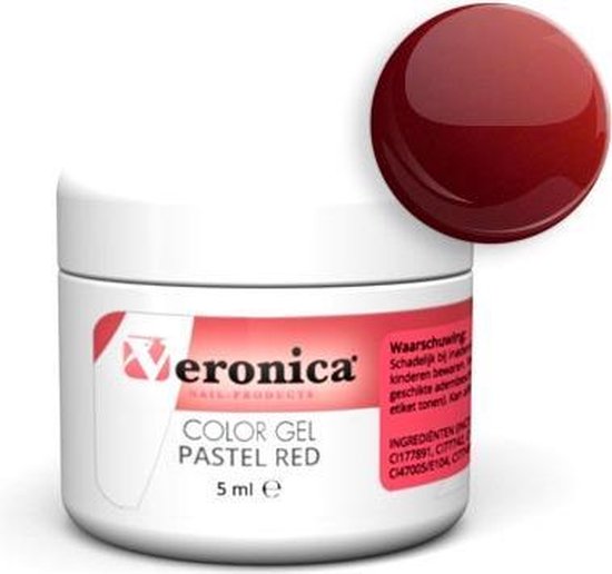 Gekleurde gel Pastel Red, 5ml | bol.com