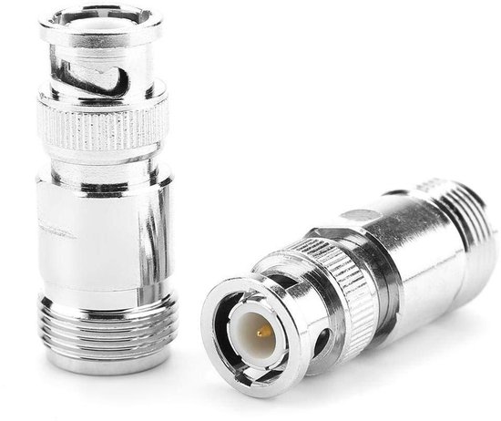 Type N naar BNC-adapter 2-TLG. N-bus naar BNC-stekker RF-connector coaxiale adapter... | bol