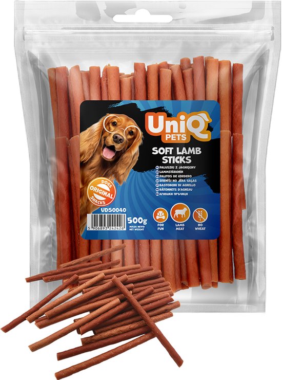 UniQ Pets 80% Lam Soft Sticks - 2x500g - Hondensnacks - Gedroogd ...