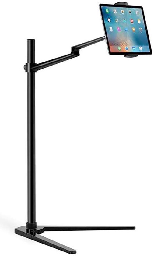 Aluminium Tablet Vloerstandaard - Zwart - Tablet Standaard voor Bed ...