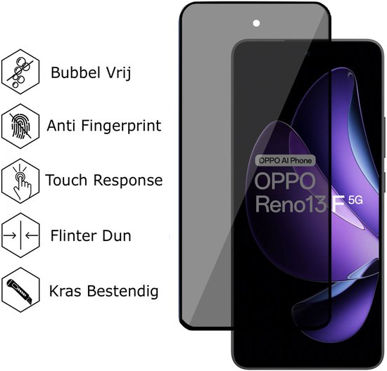 ChiGuard Privacy Screenprotector geschikt voor OPPO Reno 13 F / FS ...
