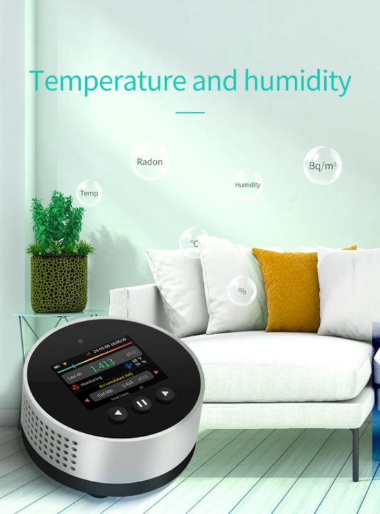 Lifelab Radonmeter - Detector voor radon gas - Meet radioactieve gassen ...