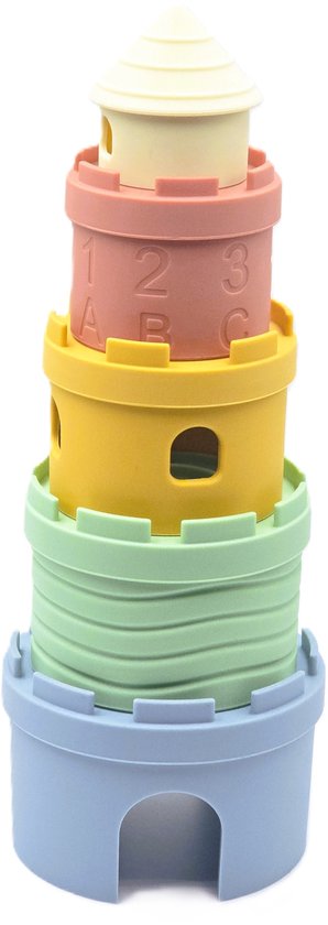 Littlebey Siliconen Stapelset – Stapeltoren Speelgoed voor Baby's en ...