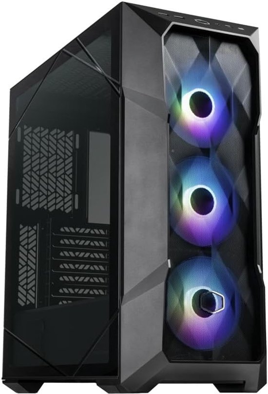 E-ATX Mid-Tower PC Behuizing met Mozaïekmesh en 3x ARGB Ventilatoren ...