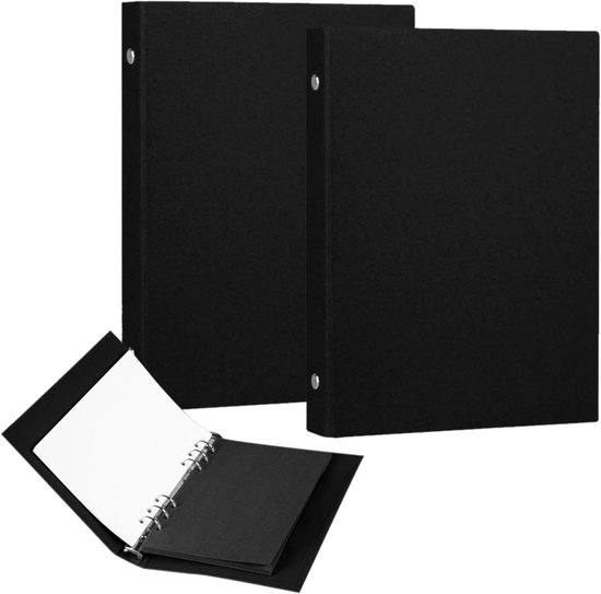 Ringmap A5 6 ringen - 2 stuks - zwart | bol