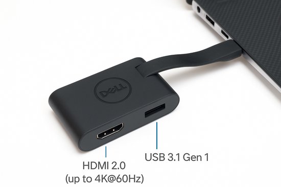 Dell - DA20- USB Type-C naar HDMI/USB - handige dongle van Dell | bol