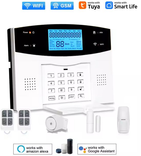 TUYA SMART HOME WIFI+GSM+PSTN ALARM SYSTEM WITH KEYBOARD AND PHONE CALL ...