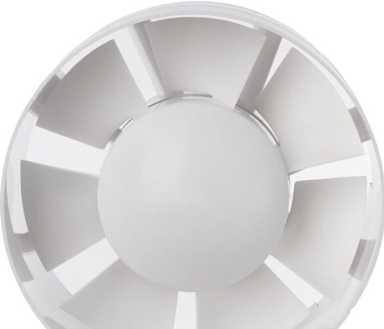 125 mm buisventilator - inbouwventilator - kunststof - wit | bol