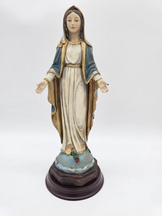 Maria Wonderdadige - beeld 21 cm hoog op console - Madonna met open ...