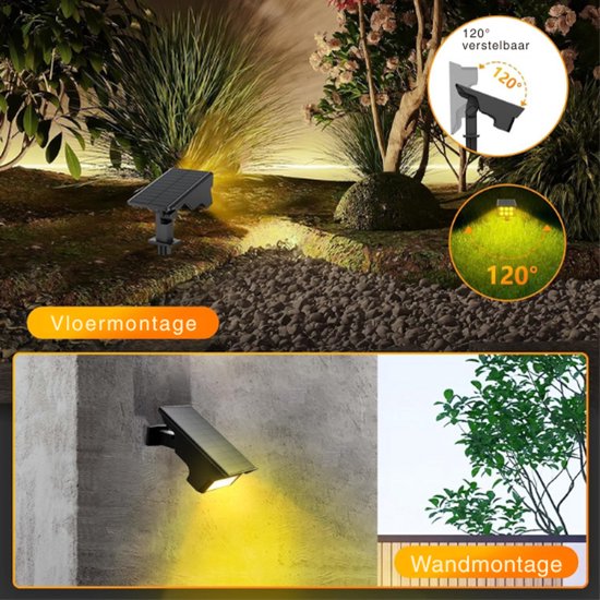 Solar Spots Tuin 2700K Warmwitte Tuinverlichting Op Zonne-Energie - 3 ...