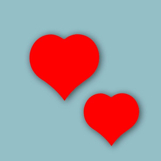 Sluitsticker Hart Rood -Sticker-Etiket- groot hart / 500 st. | bol