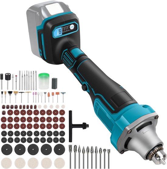 Draadloze borstelloze rechte slijpmachine met 06-6 mm boorkop en 4 ...