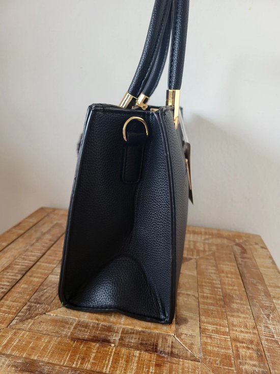 handtas - schoudertas - zwart - pu leer - print - stijlvol - chique ...