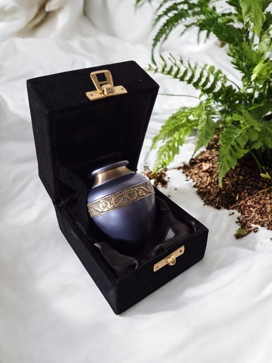 Mini Urn Delphi Engraved Blue 13755B | bol