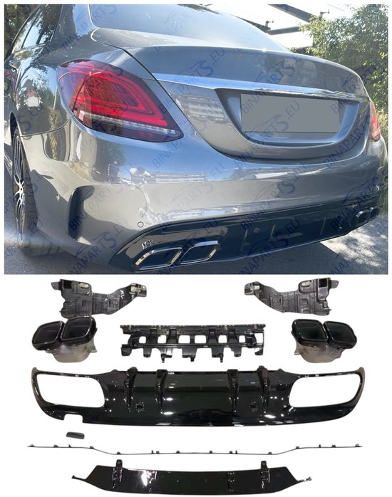 Sport Diffuser AMG Look geschikt voor Mercedes C klasse w205 sedan en ...