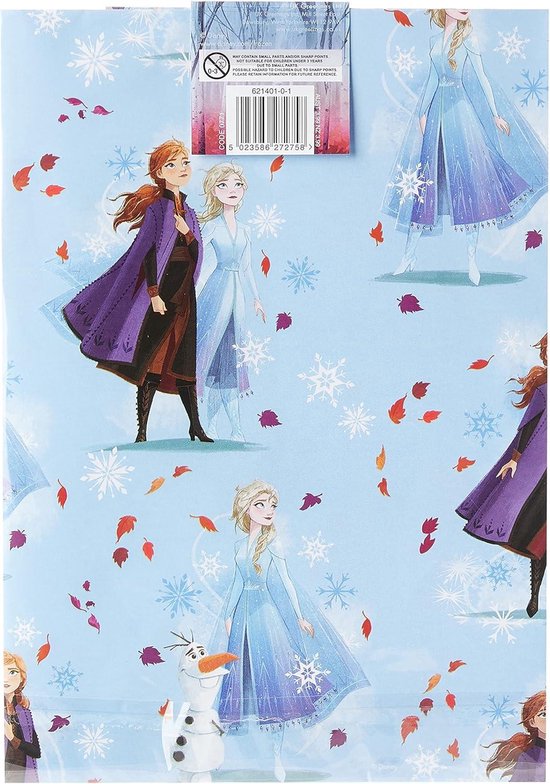 Frozen Wrapping Paper for Birthday Girls - 2 Sheets and 2 Labels ...