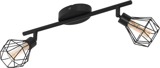EDI light Zapata 1 Opbouwspot - 2 lichts - G9 - Staal|Glas - Zwart ...