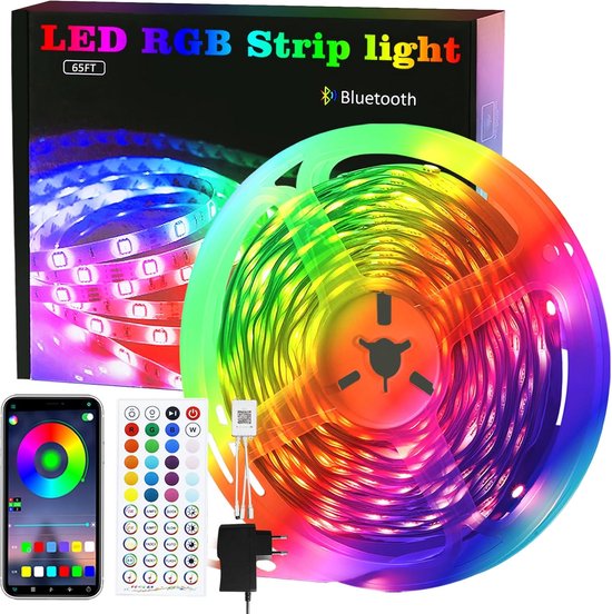 LED Strip 20m - Zelfklevende RGB Strip voor Gaming en Partijen ...