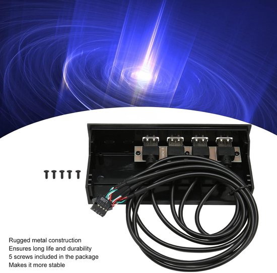 USB2.0 Hub Voorpaneel - Multifunctioneel 4 Poorten 19-pins Optisch ...