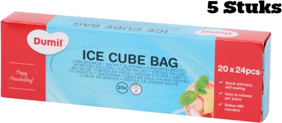 Dumil IJsblokjes zakjes - Voordeelset voor 2400 ijsblokjes - 20 zakjes ...