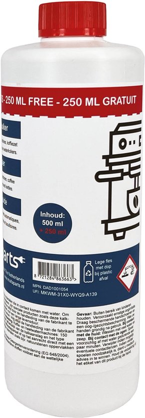 Vloeibare ontkalker 750 ml voor (volautomatische) koffiezetapparaten ...