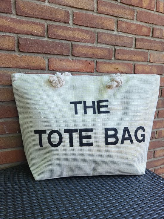 Strandtas Dames Groot – Shopper Tas – Zomertas met Goud Draad – Grote ...