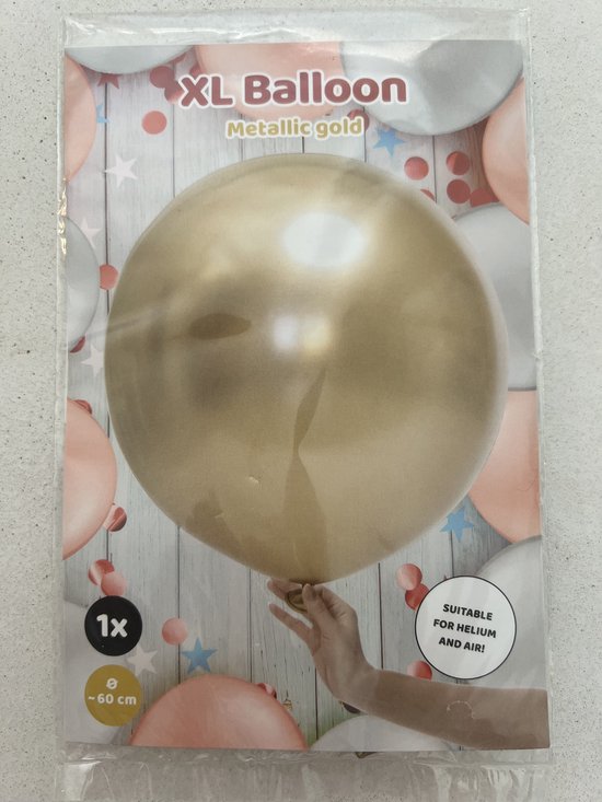 ballon xxl metallic gold 60cm | bol