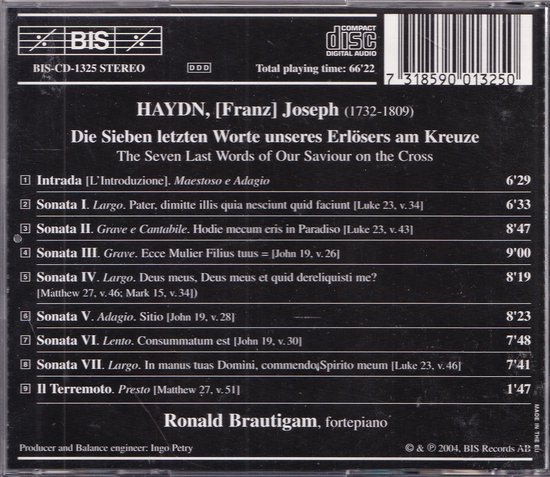 The Seven Last Words of our Saviour on the Cross - Franz Joseph Haydn ...