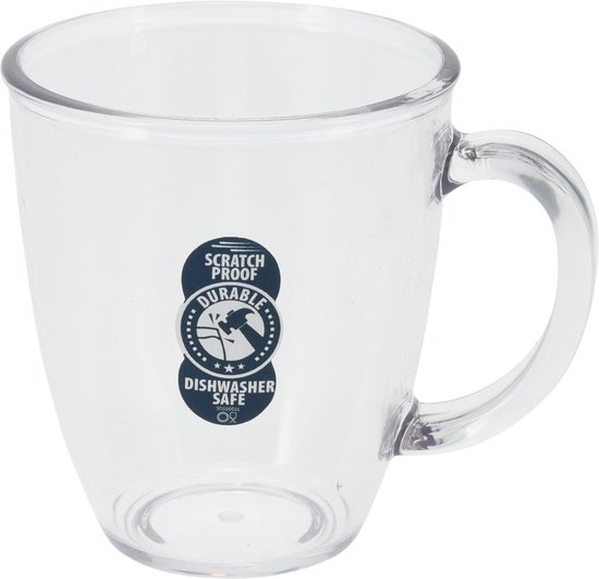 Excellent Houseware Drinkglas - transparant - kunststof -380 ml - per ...